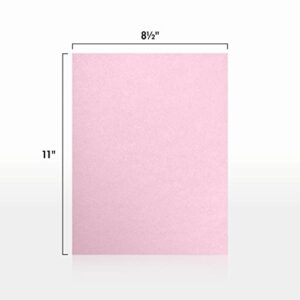 LUXPaper 8.5" x 11" Paper | Letter Size | Rose Quartz Metallic | 80lb. Text | 50 Qty