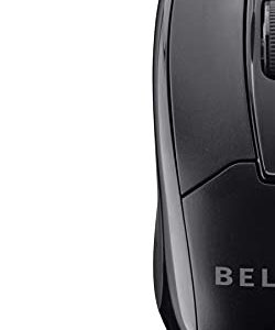 Belkin 3-Button Wired Computer Mouse - Ambidextrous, Ergonomic Mouse With 5-Foot USB-A Cord - 800 DPI Wired Mouse With Mouse Wheel Compatible with PCs, Macs, Desktops and Laptops - Black