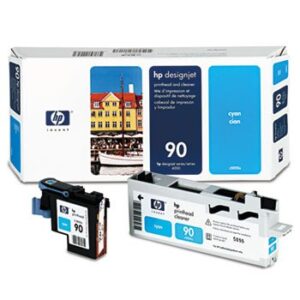 hp hewc5055a c5055a (hp90) printhead & cleaner, cyanfull carton of:10 ea