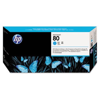 HP HEWC4821A C4821A (HP80) PRINTHEAD & CLEANER, CYANFull Carton Of:10 EA