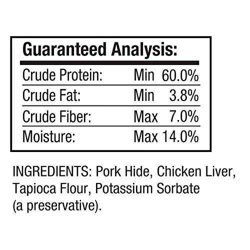 Good'n'Fun Chicken Liver Twists, Dog Chew Sticks, Premium Pork Hide and Chicken Liver Inside, 6 Count