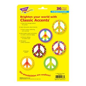 TREND ENTERPRISES, INC. Peace Signs Patterns Classic Accents Variety Pack, 36 ct