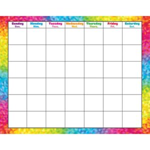 trend enterprises, inc. colorful brush strokes wipe-off calendar, monthly