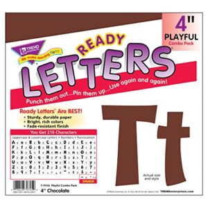 Chocolate Brown 4-Inch Playful Uppercase/Lowercase Combo Pack (English/Spanish) Ready Letters®