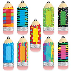 creative teaching press 6-inch designer cut-outs, poppin' patterns pencils (3885),multi