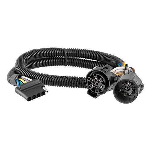 CURT 56584 Replacement Vehicle-Side Custom USCAR 5-Pin Trailer Wiring Harness , Black