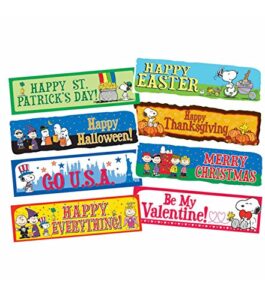 eureka peanuts year of holidays mini bulletin board set large