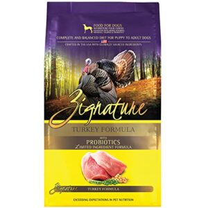 zignature turkey limited ingredient formula dry dog food 25lb