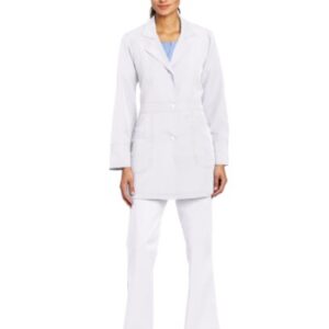 WonderWink Women's Utility Girl Stretch Lab Coat, White, Medium