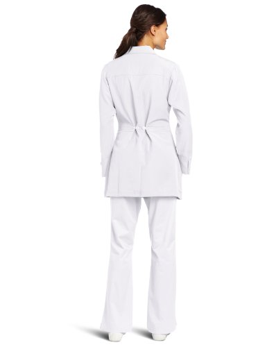 WonderWink Women's Utility Girl Stretch Lab Coat, White, Medium