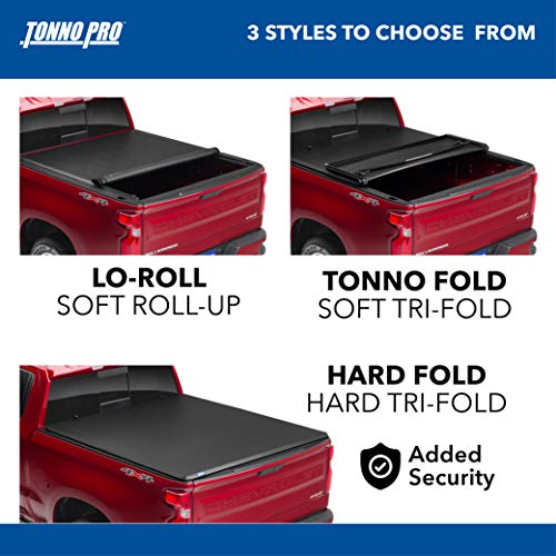 Tonno Pro Lo Roll, Soft Roll-up Truck Bed Tonneau Cover | LR-3035 | Fits 2008 - 2016 Ford F-250/350/450 Super Duty 6' 10" Bed (81.8")