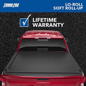 Tonno Pro Lo Roll, Soft Roll-up Truck Bed Tonneau Cover | LR-5005 | Fits 2007 - 2021 Toyota Tundra w/ Utility Track System 6' 7" Bed (78.7")