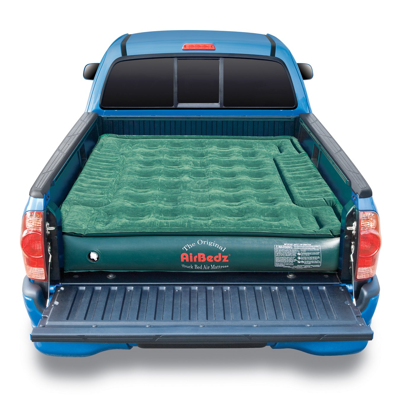 Pittman Outdoors AirBedz Lite PPI PV202C Full Size, Short 6'-6.5' Truck Bed Air Mattress with DC Corded Pump (76"x63"x12" Inflated),Green,Full Size Beds