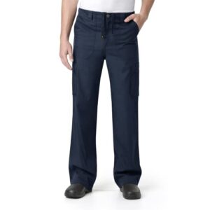 carhartt men's tall ripstop multi-cargo scrub pant, navy, large/tall