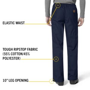 Carhartt Men's Tall Ripstop Multi-Cargo Scrub Pant, Navy, Large/Tall