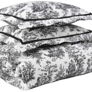 Victor Mill james-204smini Comforter and Shams, Queen, b/w