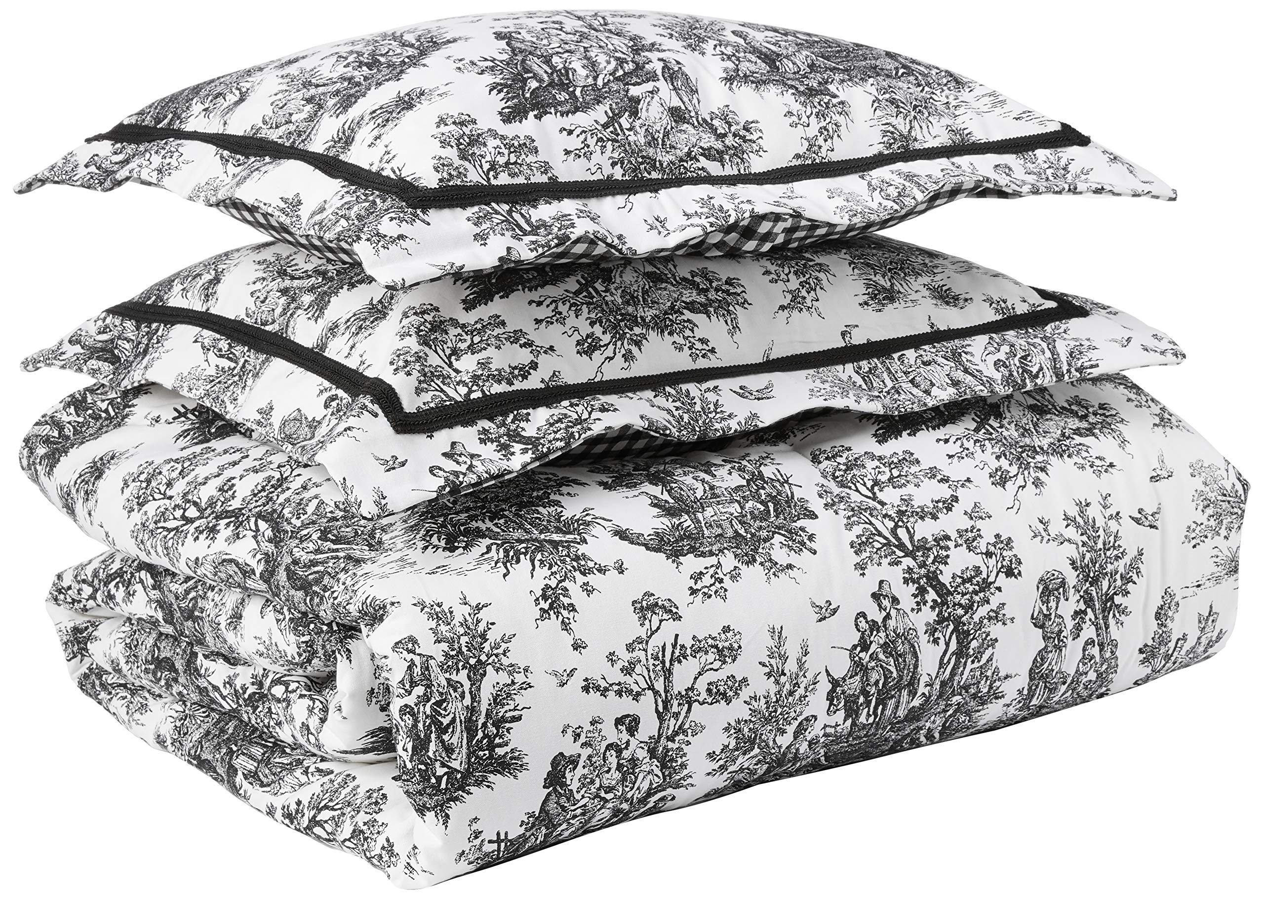 Victor Mill james-204smini Comforter and Shams, Queen, b/w