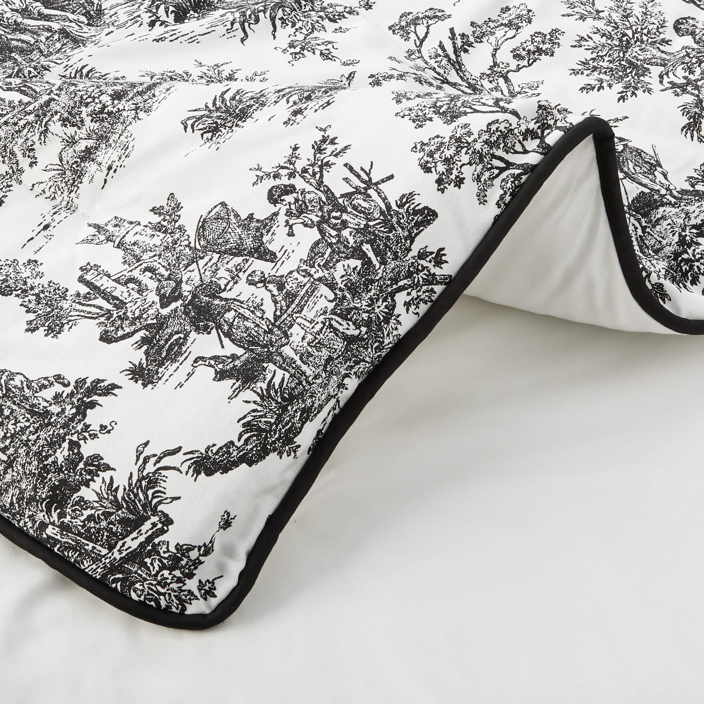 Victor Mill james-204smini Comforter and Shams, Queen, b/w