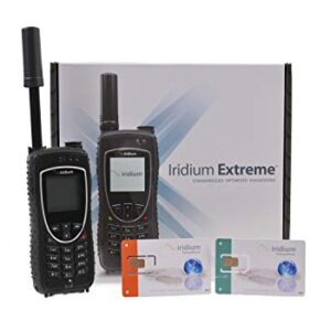 Iridium 9575 Extreme Satellite Phone with Prepaid and Postpaid SIM Cards