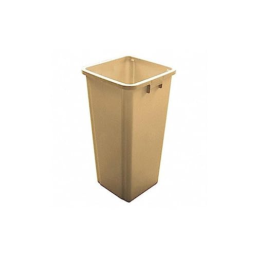 Tough Guy 5WYZ1 25 gal. Square Beige Trash Can Nestable