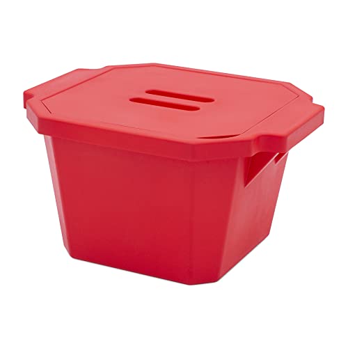 SP Bel-Art Magic Touch 2 High Performance Red Ice Bucket; 4.0 Liter, with Lid (M16807-4003) - Item Design Might Vary