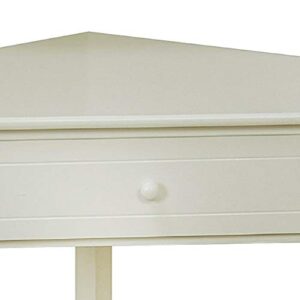 Target Marketing Systems with One Drawer and One Storage Shelf, Antique White Finish