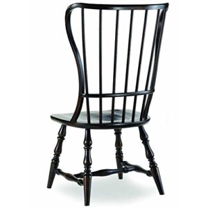 hooker furniture sanctuary spindle dining chair in ebony (set of 2)