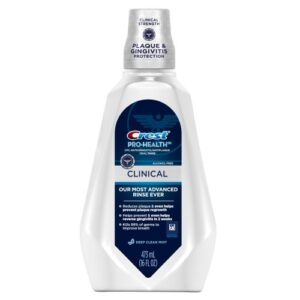 crest pro-health clinical deep clean mint mouthwash 473 ml