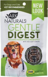 ark naturals gentle digest soft chews, vet recommended dog and cat prebiotics and probiotics, digestive and immune system support, 120 count