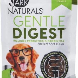 Ark Naturals Gentle Digest Soft Chews, Vet Recommended Dog and Cat Prebiotics and Probiotics, Digestive and Immune System Support, 120 Count