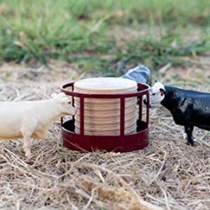 Little Buster Toys Hay Feeder - Round Bale Hay Feeder in Red, 1/16th Scale