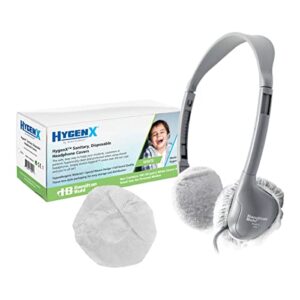 hamiltonbuhl hygenx sanitary ear cushion covers (2.5"" white, 50 pairs) - for on-ear headphones & headsets (hygenx25)