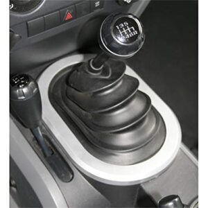 Rugged Ridge | Transmission Shifter Trim, Brushed Billet Aluminum, Manual | 11421.12 | Fits 2007-2010 Jeep Wrangler JK