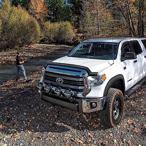 Stampede | Vigilante Hood Protector - High Profile / Smoke | 2009-2014 Ford F-150 (Excludes Raptor, Mounts in Front of Grille) | 2149-2