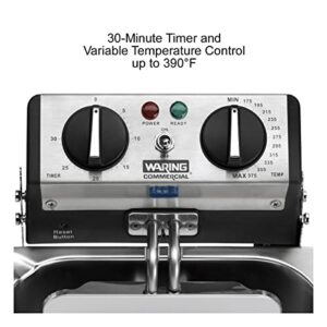 Waring Commercial WDF75B 208-volt Countertop Compact Electric Deep Fryer, 8.5-Pound