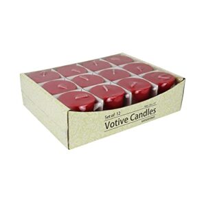 Zest Candle 12-Piece Votive Candles, Red