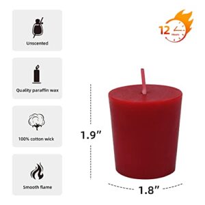 Zest Candle 12-Piece Votive Candles, Red