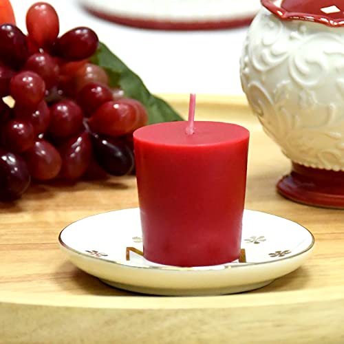 Zest Candle 12-Piece Votive Candles, Red