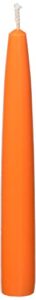 zest candle 12-piece taper candles, 6-inch, orange