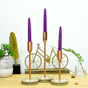 Zest Candle 12-Piece Taper Candles, 6-Inch, Purple