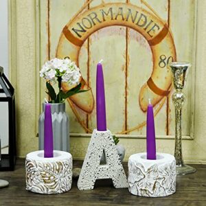 Zest Candle 12-Piece Taper Candles, 6-Inch, Purple