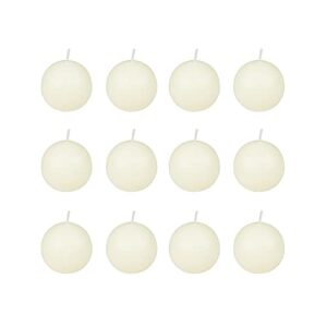 Zest Candle CBZ-004 12-Piece Ball Candles, 2-Inch, Ivory, Count