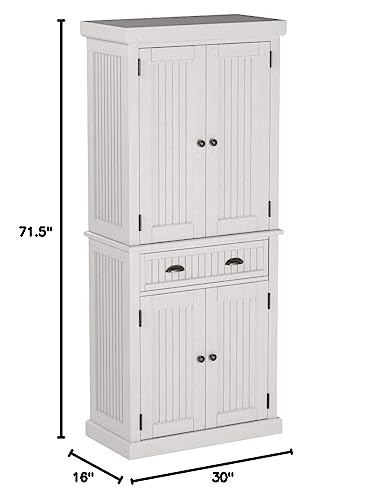 Homestyles Nantucket Pantry, 30", Off White