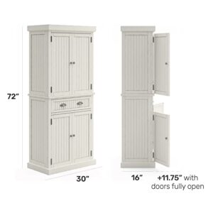 Homestyles Nantucket Pantry, 30", Off White