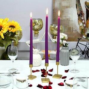 Zest Candle 12-Piece Taper Candles, 12-Inch, Purple