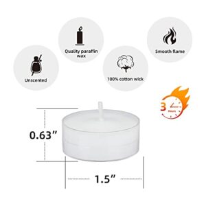 Zest Candle 50-Piece Tealight Candles, White