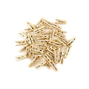 Multicraft Imports Krafty Kids E5220126 CW600 Craftwood Mini Clothespins Natural, 1in, 45-Piece