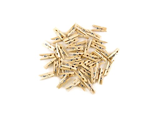 Multicraft Imports Krafty Kids E5220126 CW600 Craftwood Mini Clothespins Natural, 1in, 45-Piece