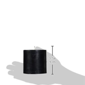 Zest Candle Pillar Candle, 3 by 3-Inch, Black