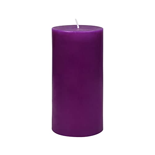 Zest Candle 3" x 6" Purple Pillar Candle, 3" Diameter x 6" H